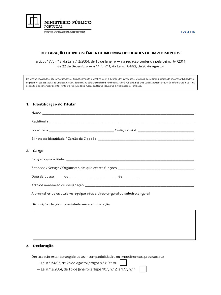 Formulario Online Lei2 2004 | PDF | Justiça | Crime e Violência