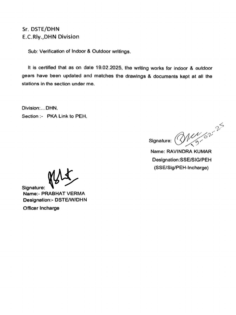 Writing Verification of CSI PEH Section | PDF