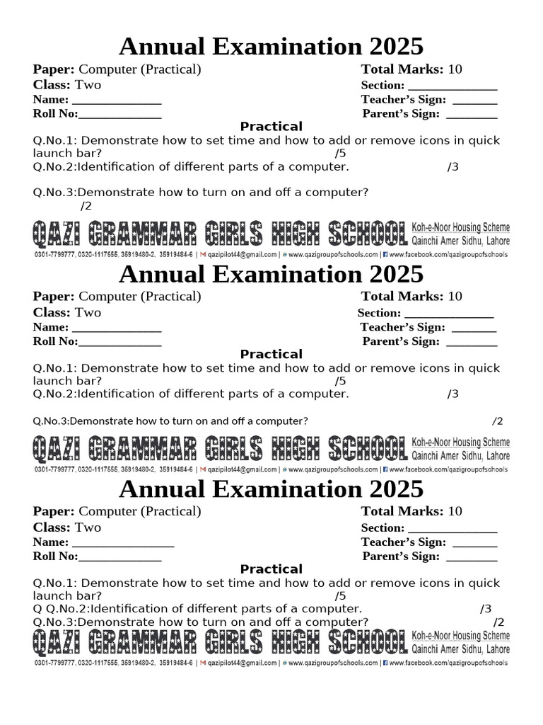 Updated 2025 Computer Practical | PDF