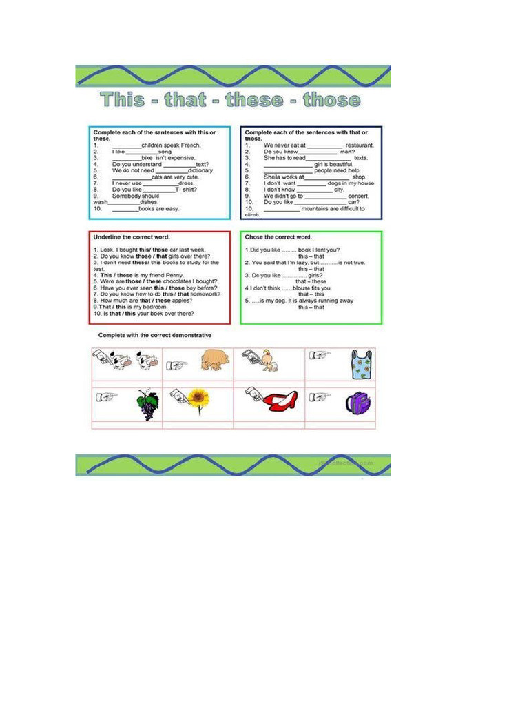 Demonstrative Pronouns | PDF
