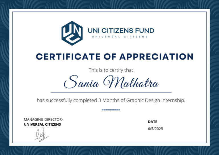 Sania Certificate | PDF