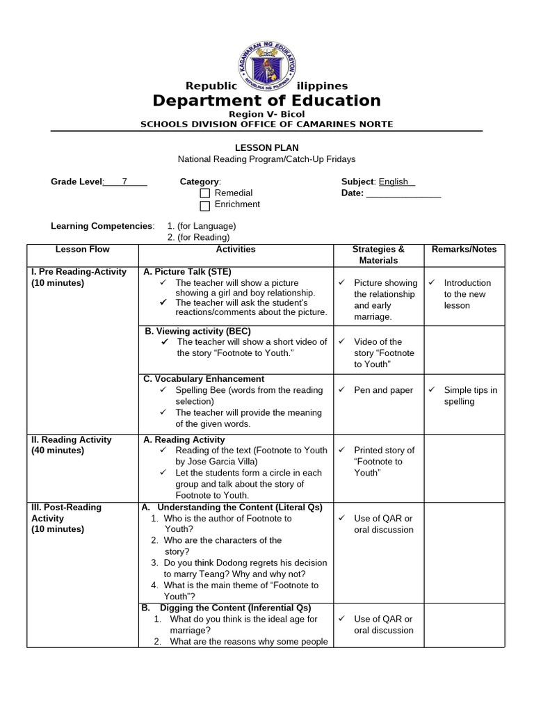 Catch Up Friday | PDF | Learning