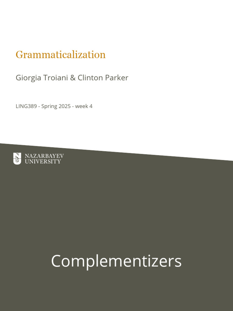 LING389 Week5 Complement - Clauses | PDF | Clause | Predicate (Grammar)