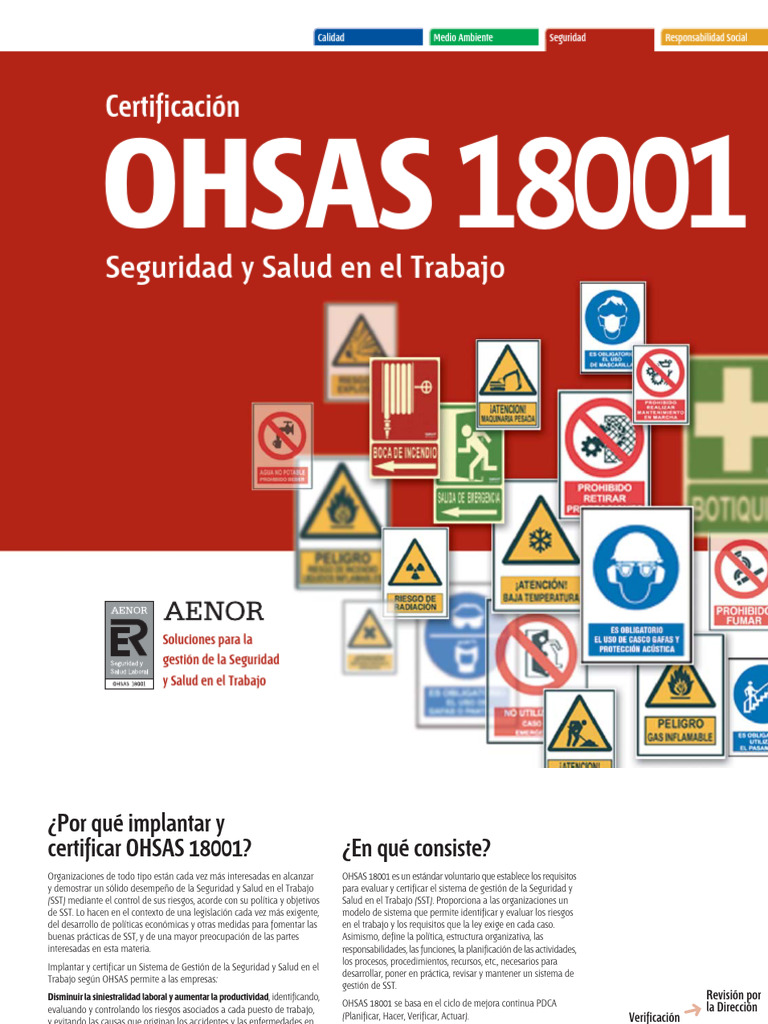 Certificación OHSAS 18001 en SST | PDF | Seguridad y salud ocupacional