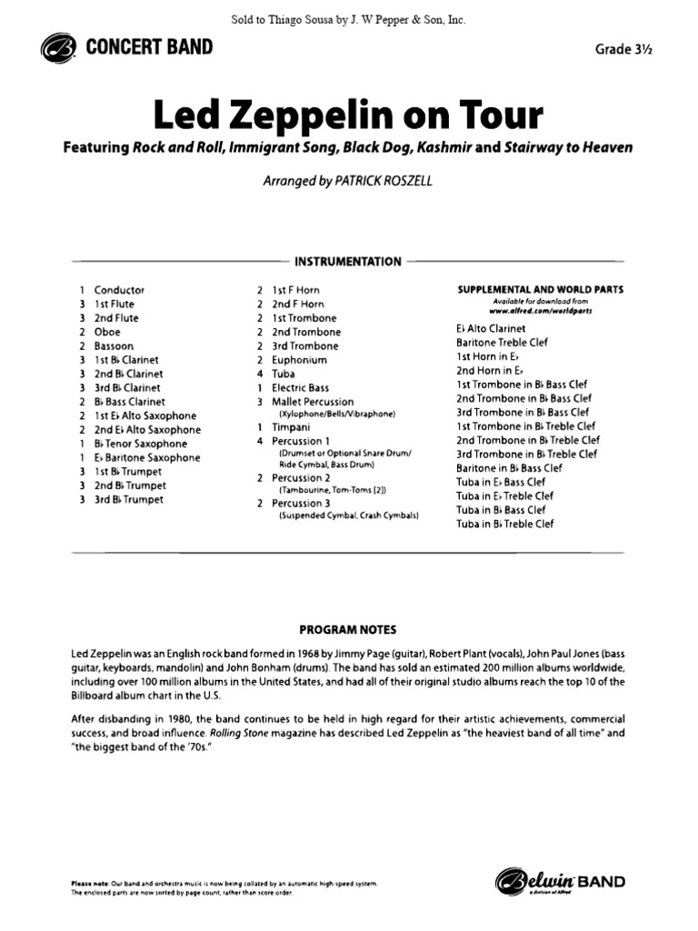 0 - Led Zeppelin On Tour - Score-Merged | PDF