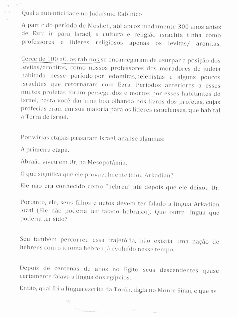 Qual a Autencidade Do Judaismo Rabinico | PDF