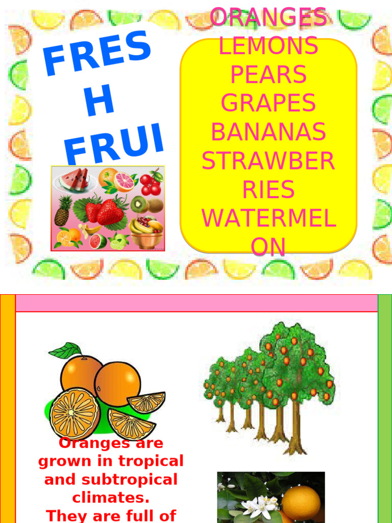 Fresh Fruits Classroom Posters 49291 | PDF