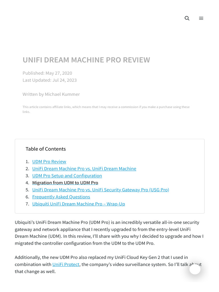 UniFi Dream Machine Pro Review (Comparison To UDM and USG | PDF | Computer Network | Domain Name ...