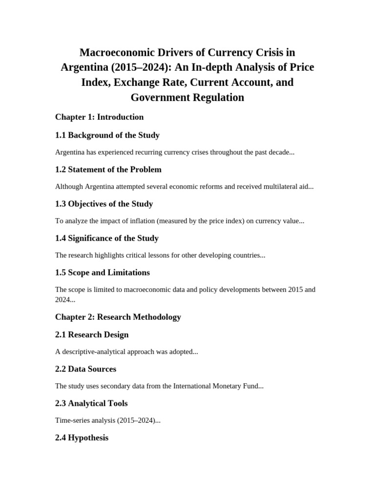Argentina Currency Crisis 2015 2024 | PDF | Exchange Rate | Inflation