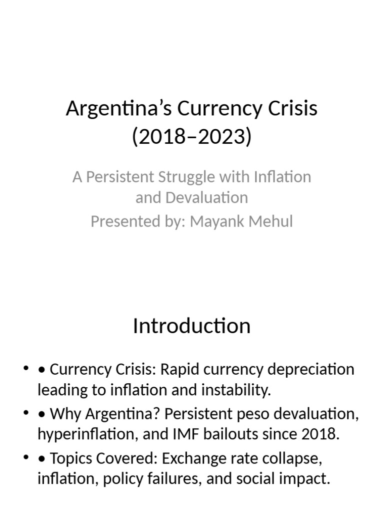 Argentina's Inflation Crisis (2018-2023) | PDF