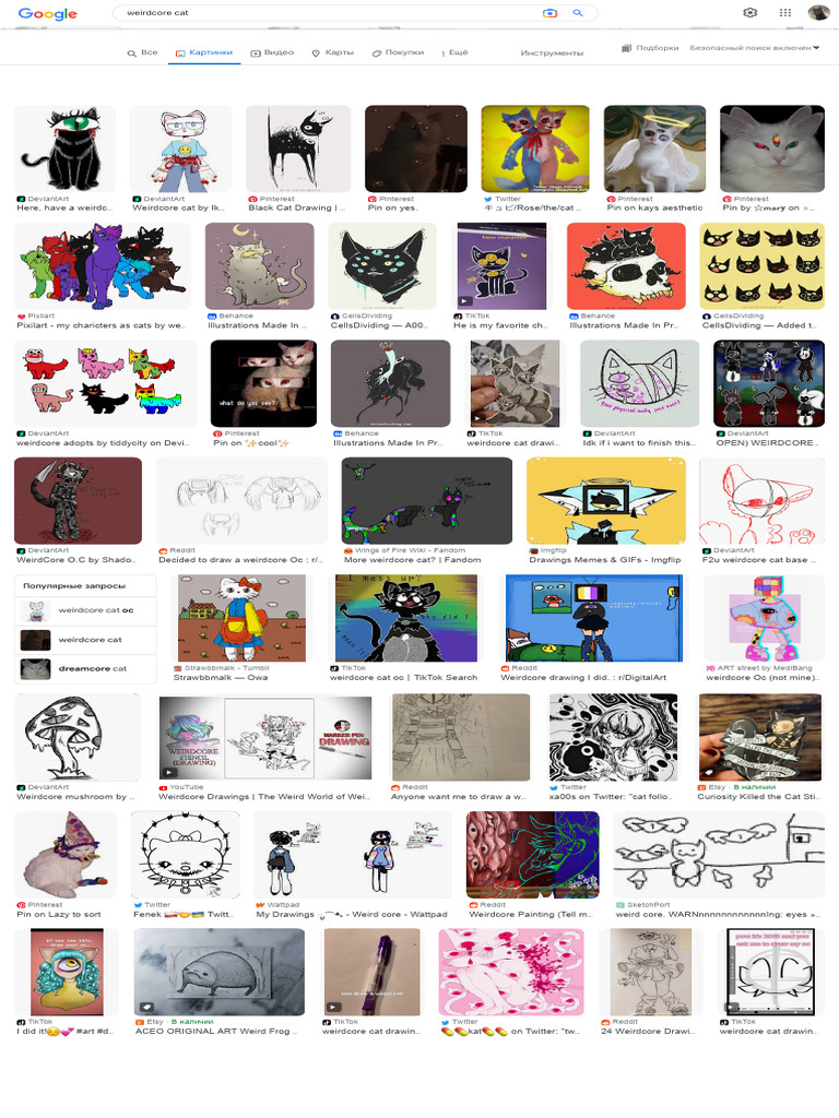 weirdcore cat – Google Поиск | PDF | Websites | Social Media