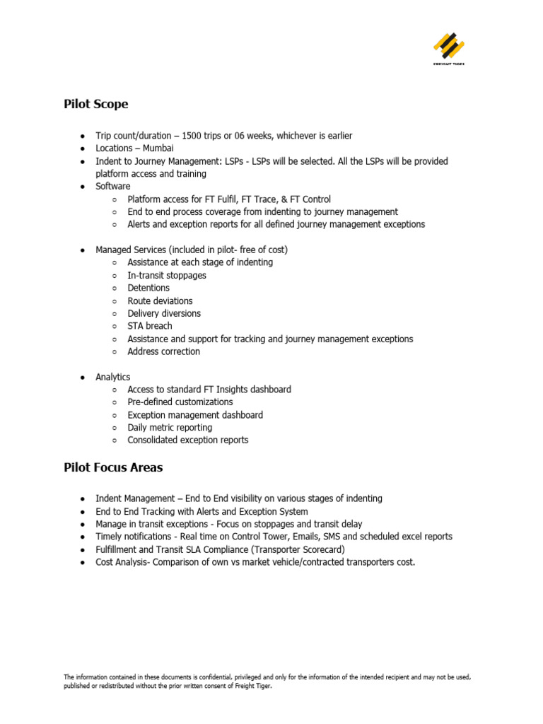 Freight Tiger Pilot Program Overview | PDF | Information Technology ...