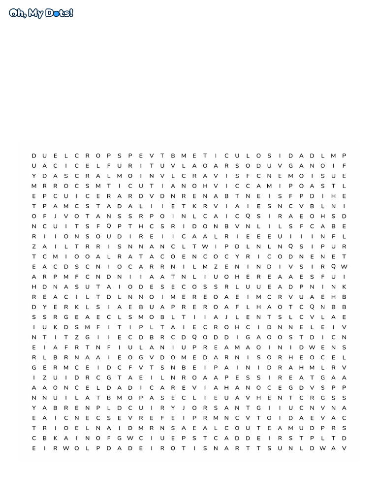 Oh My Dots Word Search 2025 03 06T16 - 55 - 10.728Z | PDF