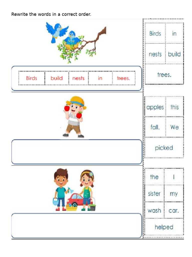 ENGLISH ACTIVITY - REWRITING SENTECNCE | PDF