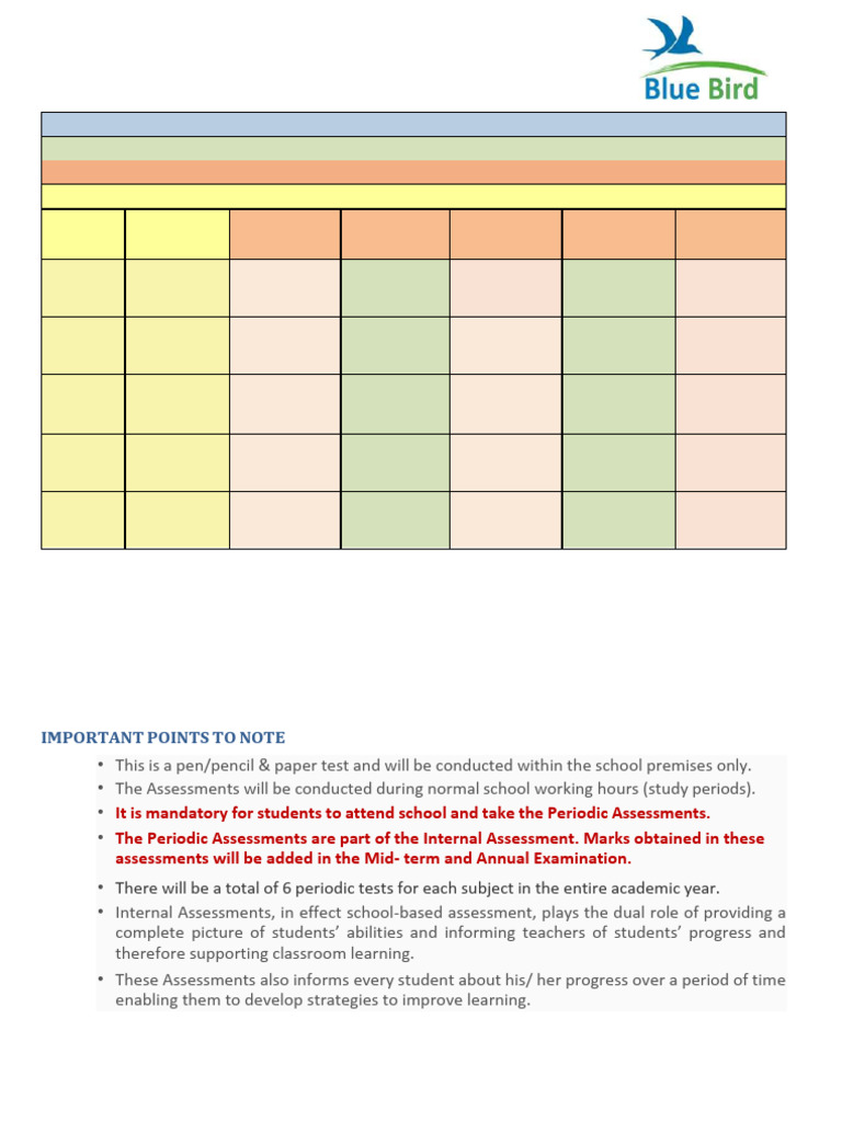 2025 Periodic Assessment Schedule | PDF