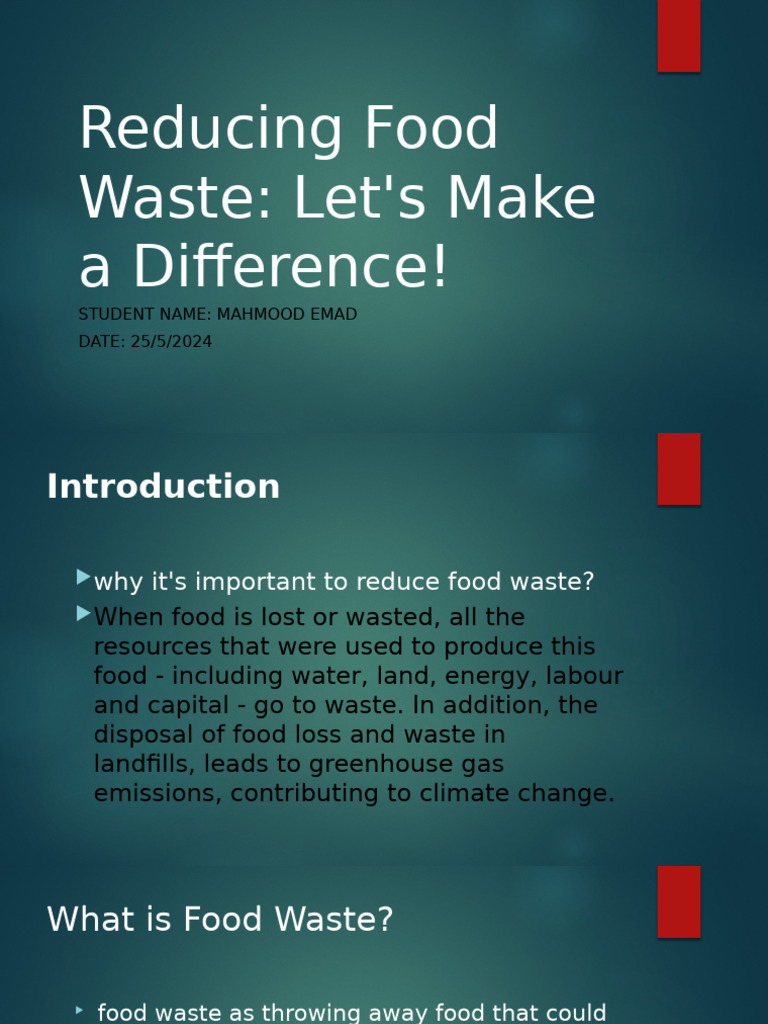 Reducing Food Waste | PDF | Waste | Greenhouse Gas