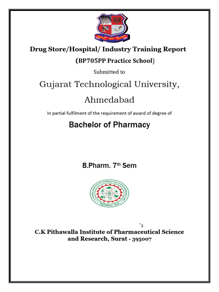 Training Report Writing Format | PDF | Prescription Drugs | Pharmacy
