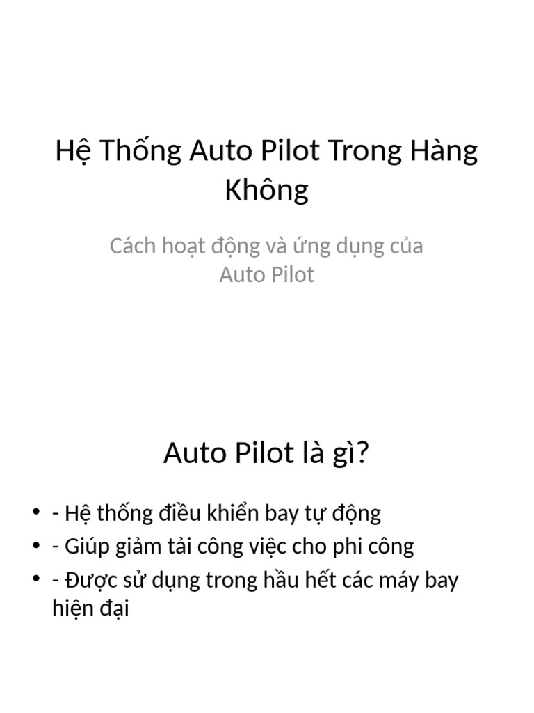 Auto Pilot | PDF