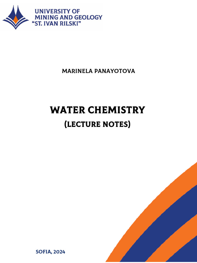 Water Chemistry Lecture Notes 2024 | PDF | Solvation | Gas Chromatography