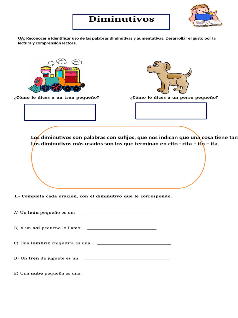 Lenguaje Los Diminutivos | PDF