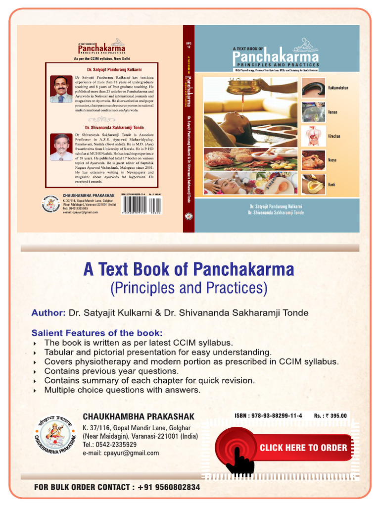 Panchkarma Satyajit Kulkarni (English) (AyuTech) | PDF