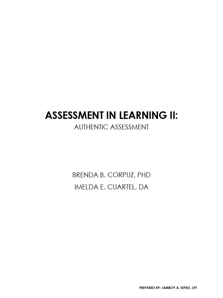 Week 1 Assessment in Learning Ii | PDF | Educational Assessment | Learning
