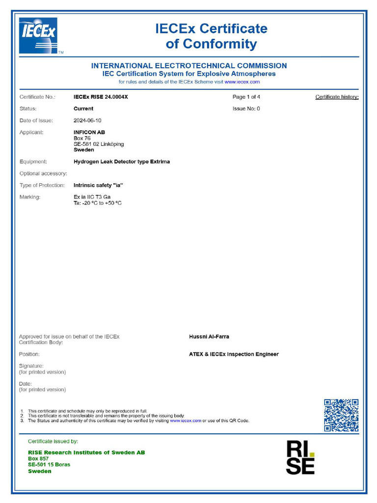 IECEx RISE 24.0004X | PDF