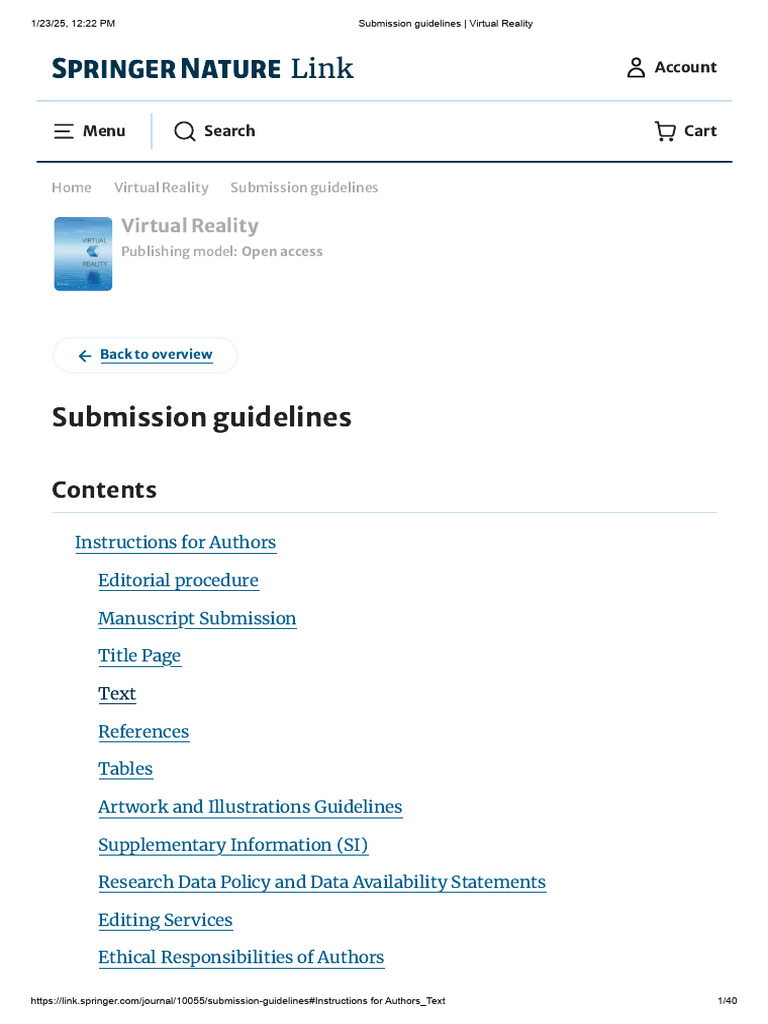 Submission Guidelines - Virtual Reality | PDF | Note (Typography) | Data