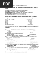 Grade 7 ICT Final Exam Paper 2021 | PDF | Computer Data Storage | Input ...