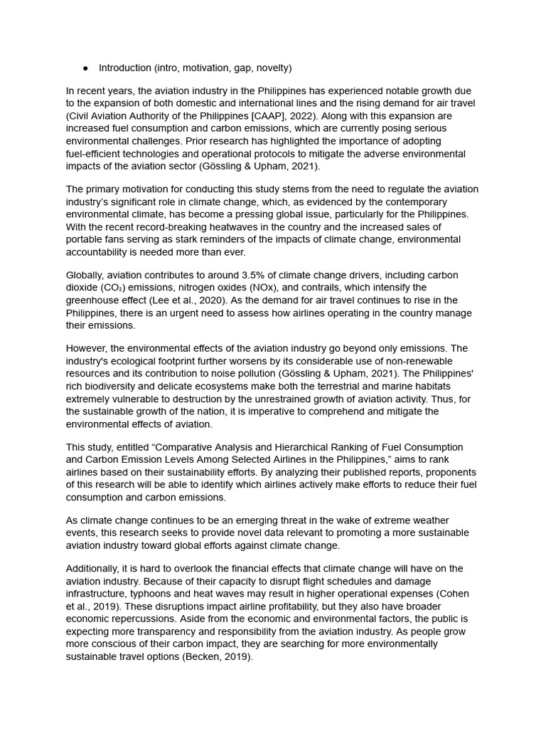 (STS) Executive Summary | PDF | Airlines | Sustainability