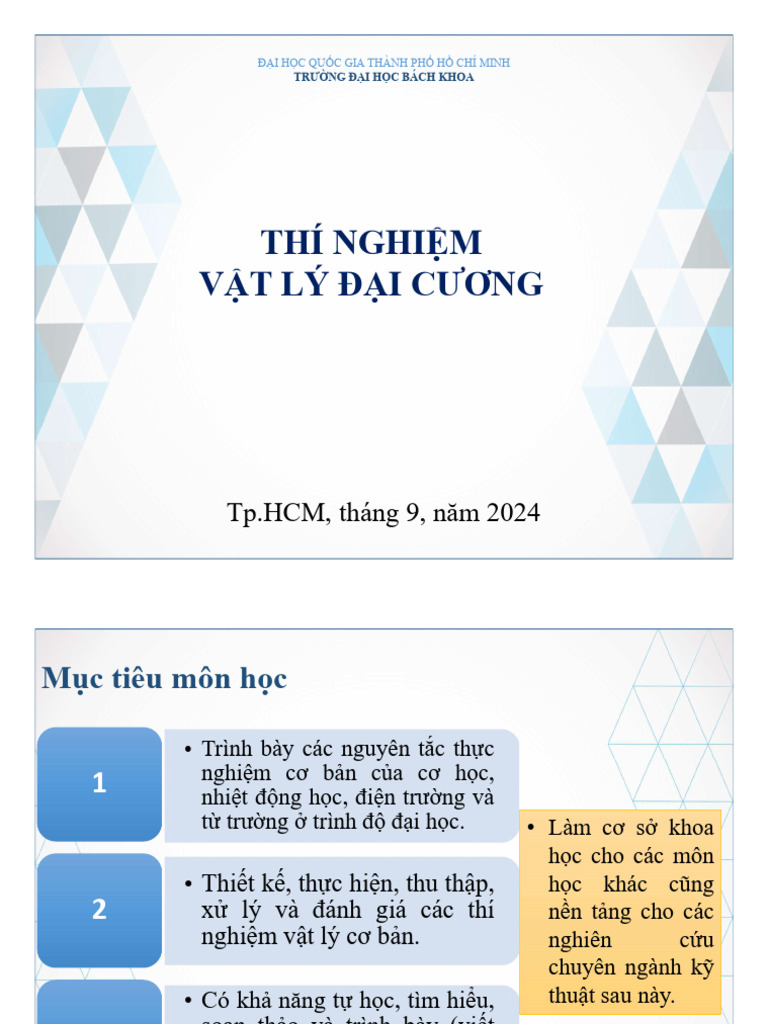 BAI MO DAU (Thí nghiệm vật lý đại học Bách Khoa TPHCM - HCMUT) | PDF