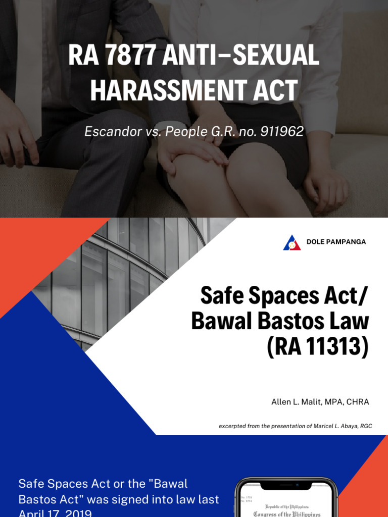 Ra 11313 Safe Spaces Act | PDF | Sexual Harassment | Harassment