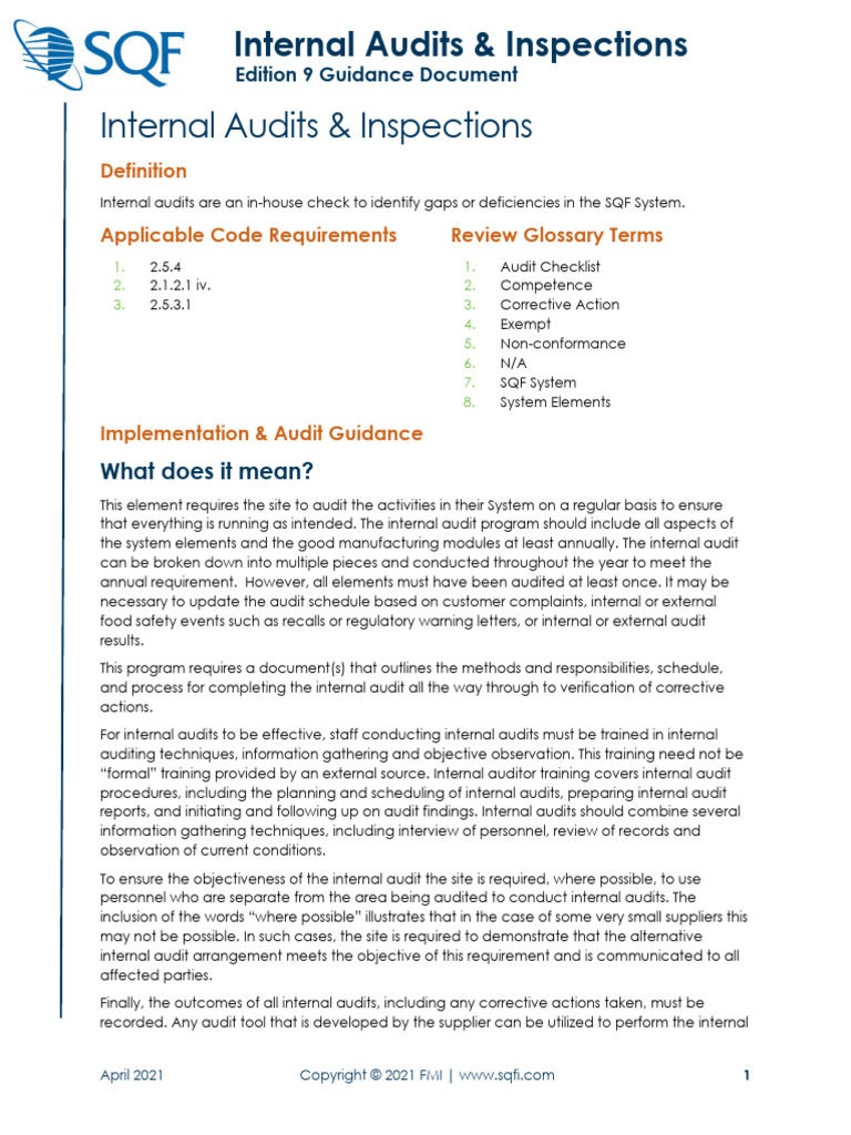Internal Audit Guidance Document | PDF | Audit | Internal Audit