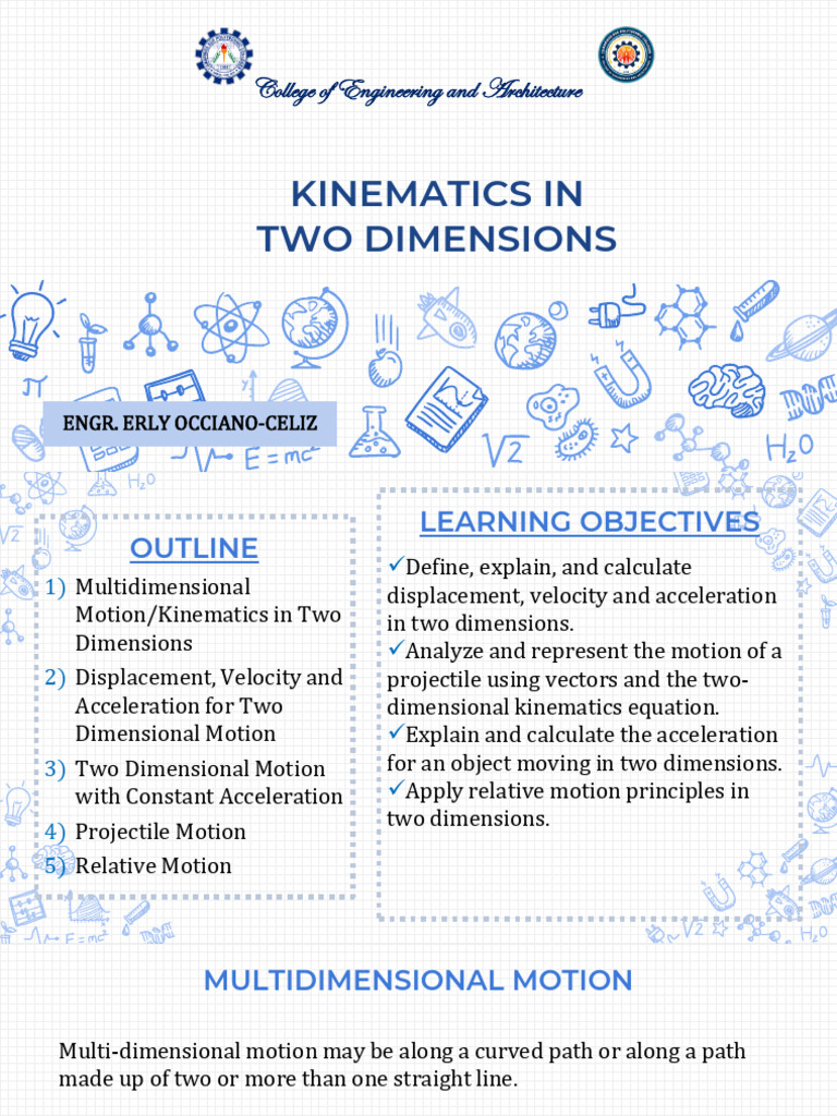 2.2. Kinematics in Two Dimension | PDF | Acceleration | Kinematics