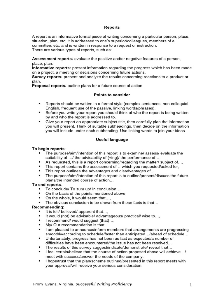 Proposal Report and Report Phrases | PDF | Information