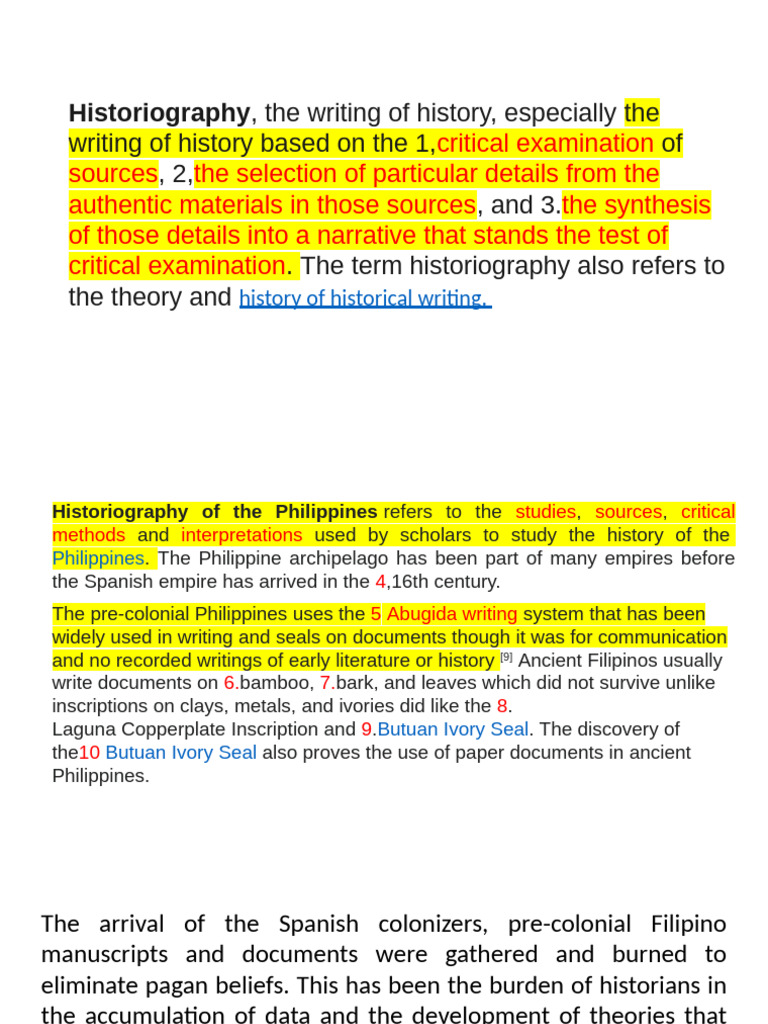 RPH Topic 3 Historiography 4 | PDF | Primary Sources | Philippines