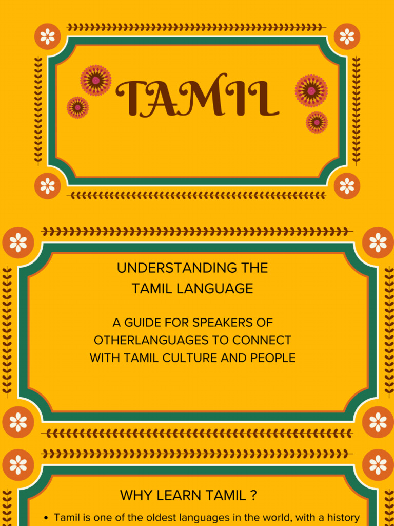 Understanding The Tamil Language | PDF