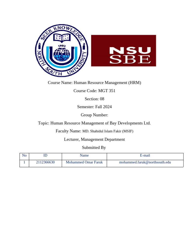 Cover Page Nsu | PDF
