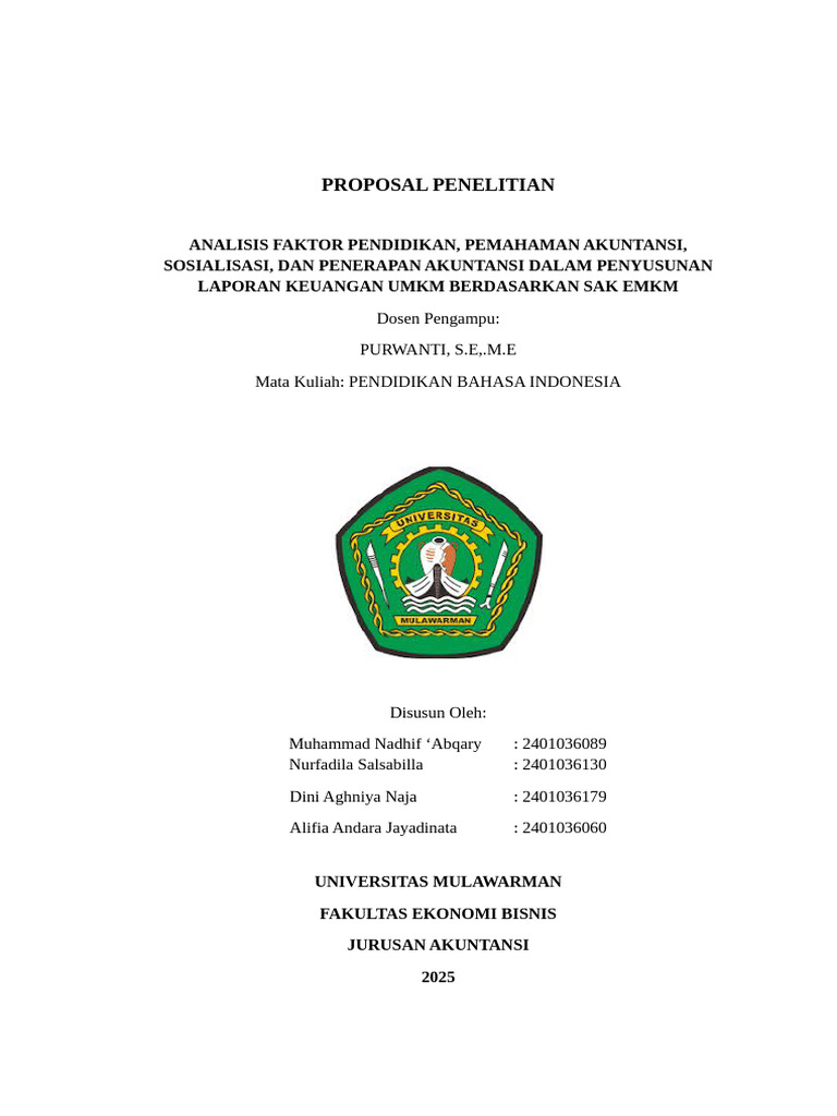 Proposal Penelitian | PDF