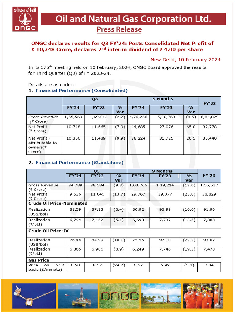 Ongc 10022024231957 Finalpr100224 | PDF | Carbon Capture And Storage ...