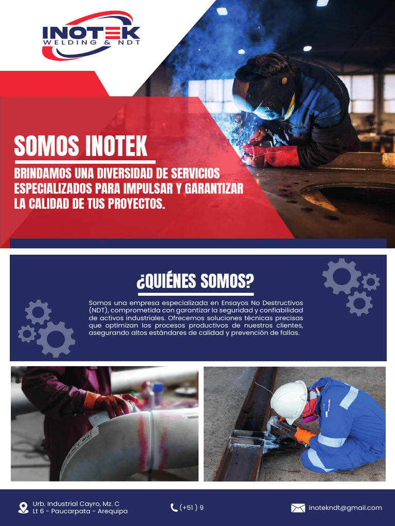 Brochure - Inotek NDT | PDF | Soldadura | Construcción