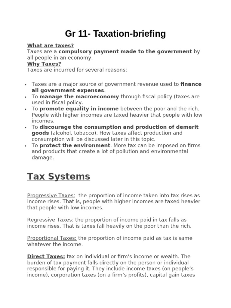 Understanding Taxation: Types and Effects | PDF | Taxes | Indirect Tax