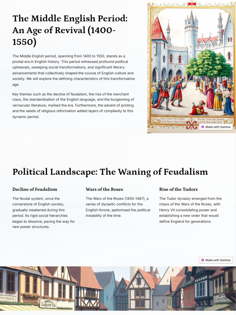 The-Middle-English-Period-An-Age-of-Revival-1400-1550 | PDF | English Language | Renaissance