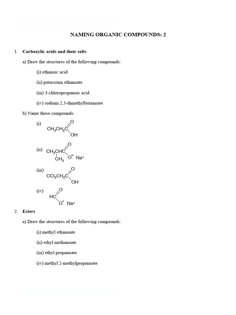 Chemguide Naming (Ester Amine Amide) | PDF | Amine | Ester