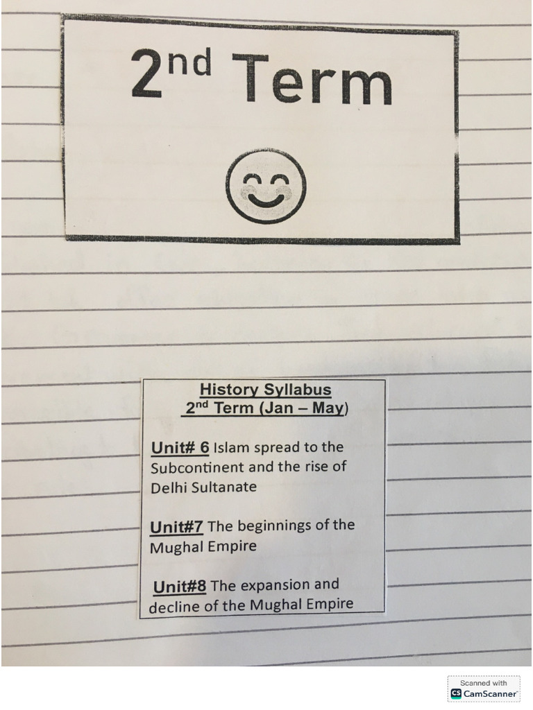 G6, History Sessional Syllabus | PDF