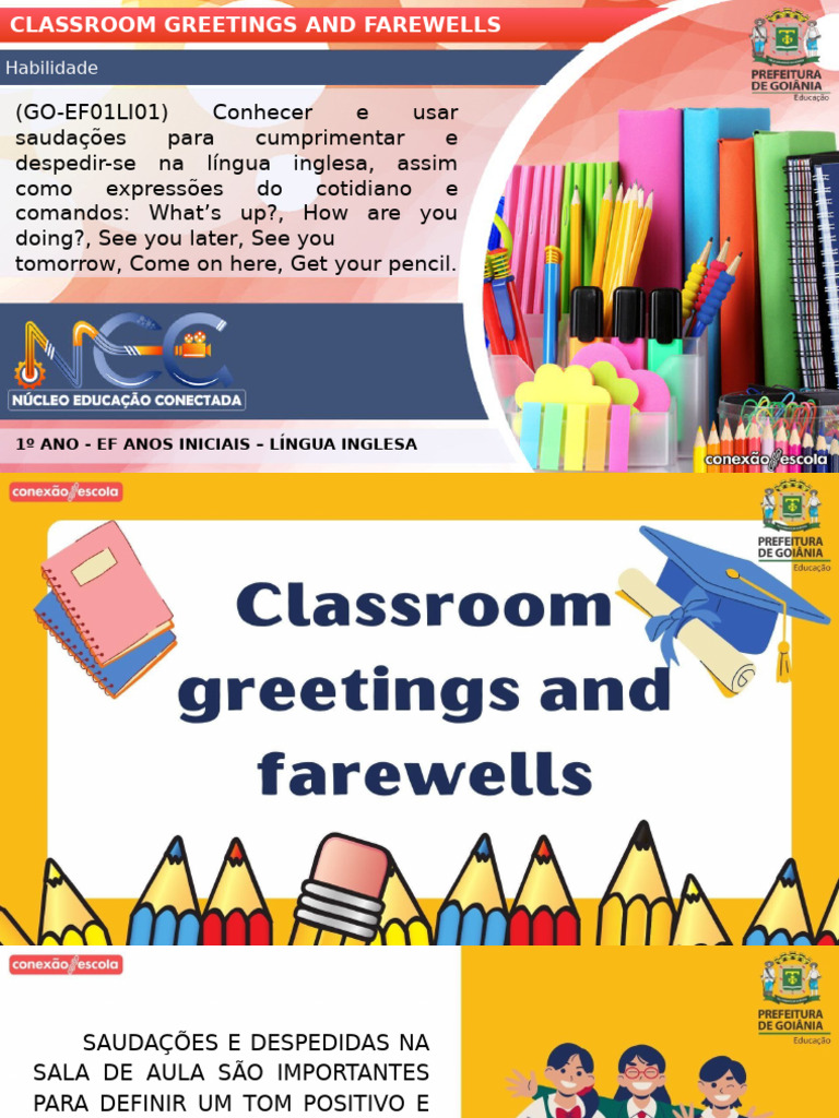 2- Classroom Greetings and Farewells (3) | PDF