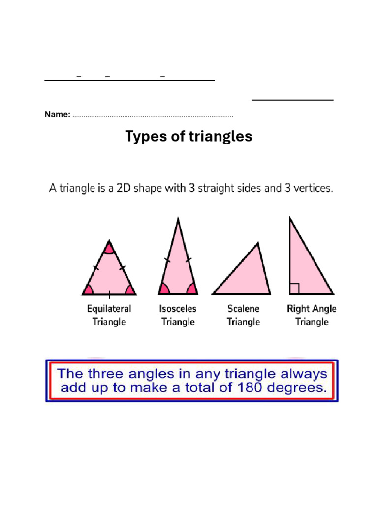 12 Types of Triangles + Types of Quarilaterals | PDF
