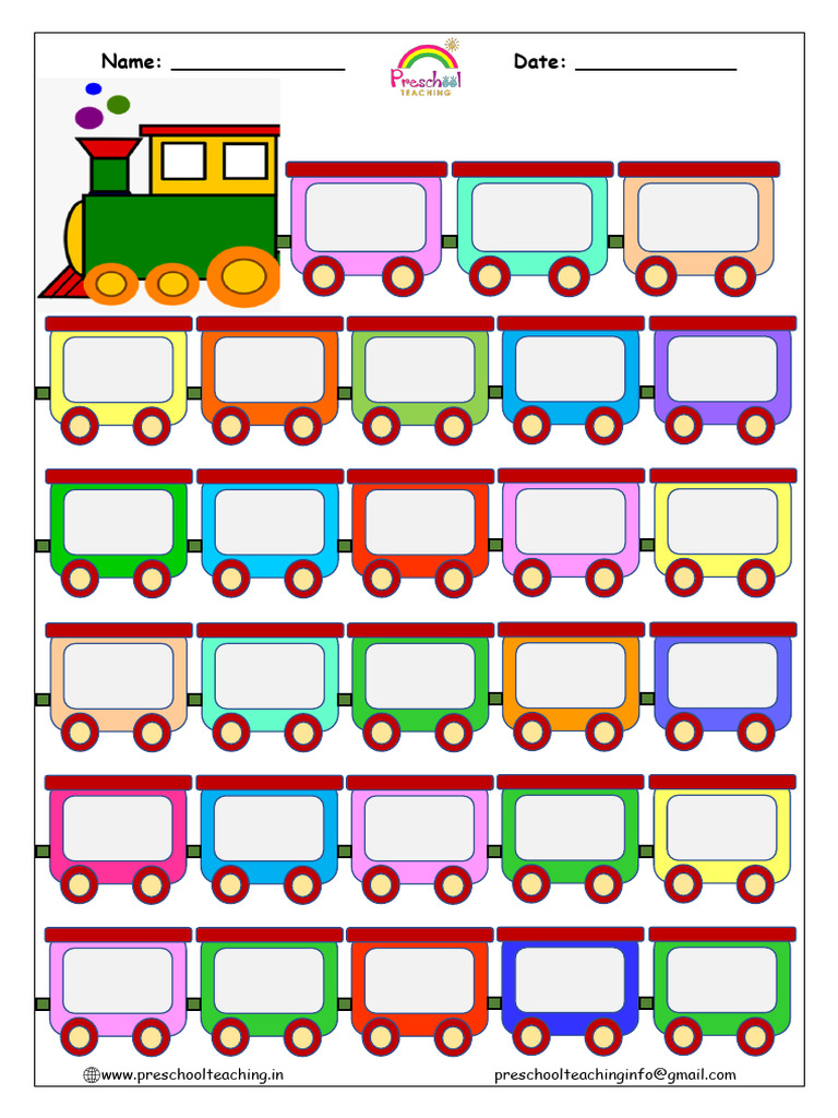 Reusable Train Worksheet 2 | PDF