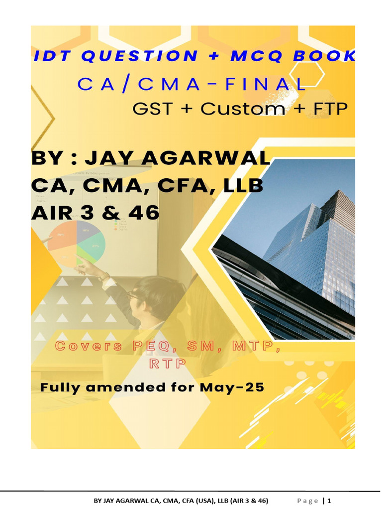 CA Cma Final Idt QB+MCQ For May25 by CA Jay Agarwal - Air3 | PDF | Taxes | Futures Contract