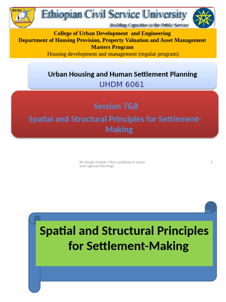 Principles of Urban Settlement Design | PDF | Water | Stormwater